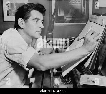 Leonard Bernstein, the renowned American composer and conductor, is ...