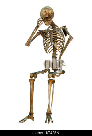thinking human skeleton Stock Photo - Alamy
