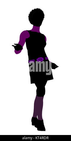 African American go go dancer silhouette on a white background Stock ...