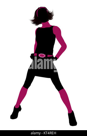Go go dancer silhouette on a white background Stock Photo - Alamy