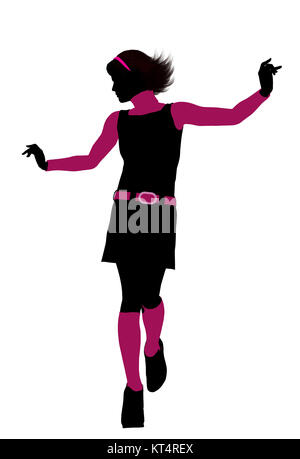 Go go dancer silhouette on a white background Stock Photo - Alamy