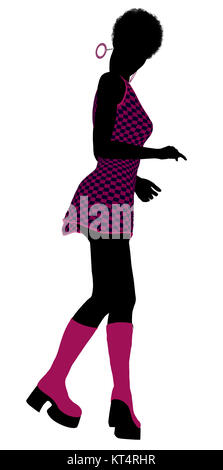 African American Go Go Dancer Illustration Silhouette Stock Photo - Alamy