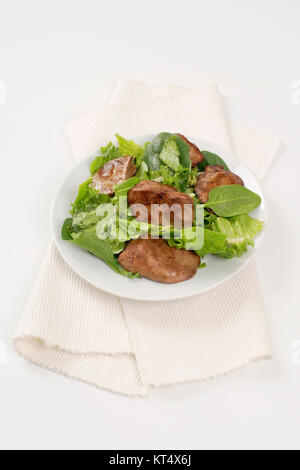 pan fried liver with greens Stock Photo - Alamy