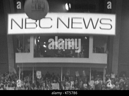 The NBC News booth at the 1964 Democratic National Convention (DNC) was ...