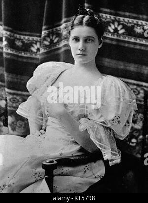 A photograph of Nellie Bly, the pioneering journalist, standing at the ...
