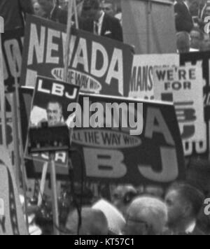 This image captures a scene from the 1964 Democratic National ...