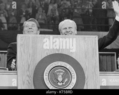 This 1976 image captures President Gerald Ford, First Lady Betty Ford ...