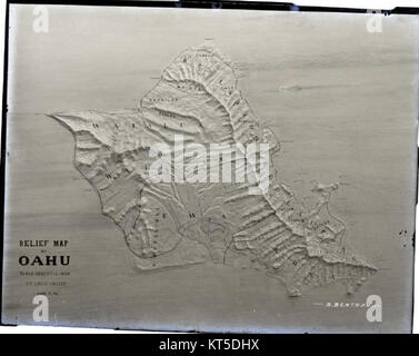 A detailed relief map of Oahu, photographed by Brother Bertram ...