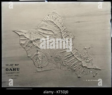 This historical relief map of Oahu, photographed by Brother Bertram ...