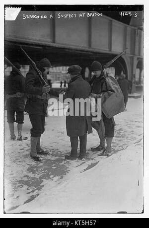 Searching a suspect at bridge Stock Photo - Alamy