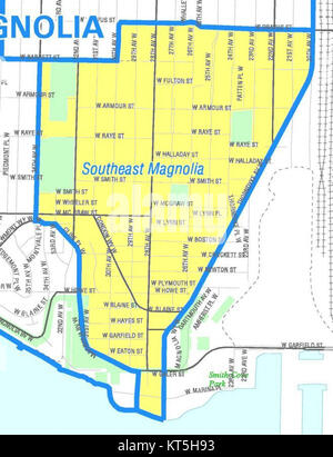 This map shows the Magnolia neighborhood in Seattle, Washington. Known ...