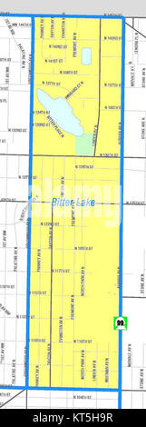 Seattle Bitter Lake map Stock Photo - Alamy