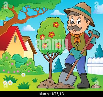 Tree branch in spring theme image 2 - picture illustration Stock Photo ...