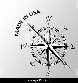 Illustration of industry written aside compass Stock Photo - Alamy