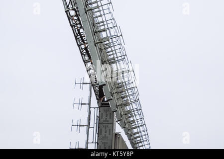 Military radar antenna. A grid of small antennas collected large Stock ...