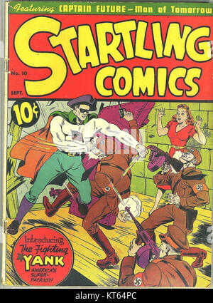 Startling Comics was a popular comic book series in the mid-20th century. This particular page ...