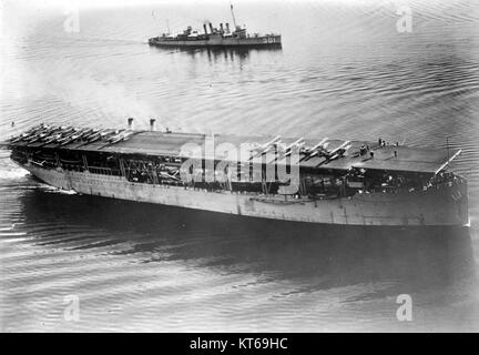 The USS Langley (CV-1), the first aircraft carrier of the U.S. Navy ...