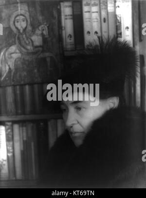 A portrait of Willa Cather, an American author known for her novels ...