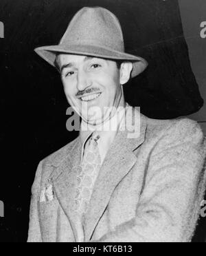 Movie producer and cultural icon Walt Disney in a studio portrait in ...