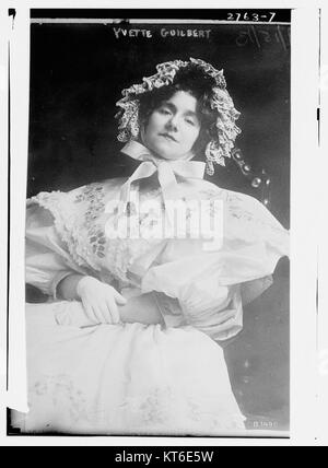 French chanson singer Yvette Guilbert in her boudoir [automated ...