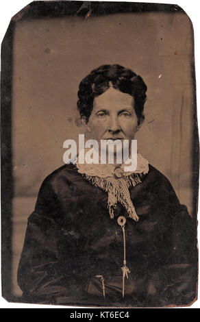 19th century tintype portrait photograph of a woman Stock Photo - Alamy