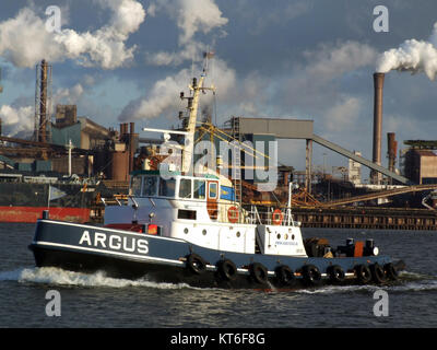 The Argus (IMO 8980672) is a vessel seen passing through the locks at ...