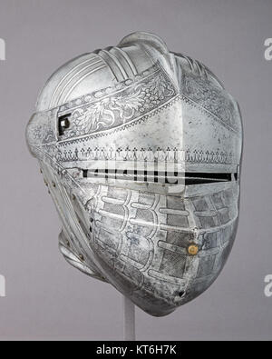 This armet, a type of helmet used in medieval armor, was designed for ...