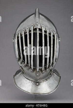 This armet, a type of helmet from the medieval period, is crafted from ...