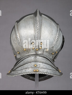 This armet, a type of helmet used in medieval armor, was designed for ...