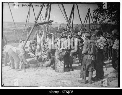 Army butchers -- Aisne Front Stock Photo - Alamy