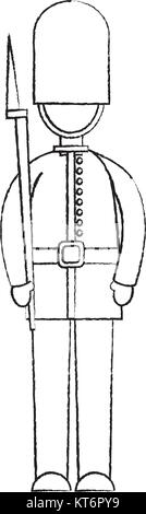 Vector line illustration of Buckingham Palace, London, England Stock ...