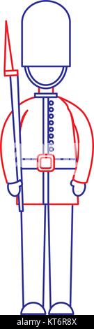 Vector line illustration of Buckingham Palace, London, England Stock ...