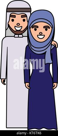 Cute arab couple cartoon Stock Vector Image & Art - Alamy