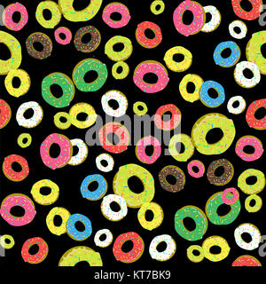 Cartoon seamless cake pattern for wrapping paper and kids and kitchen ...