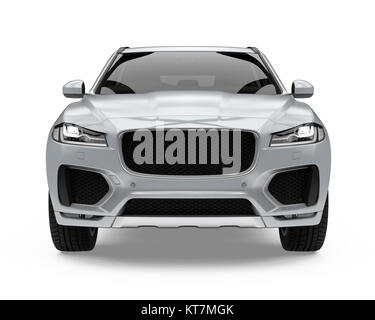 Silver SUV Car Isolated Stock Photo - Alamy