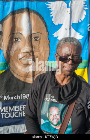 Mother of Seni Lewis killed by Brixton police. Marching at Death in ...