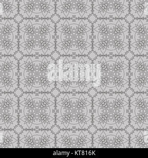 Grey Ornamental Seamless Line Pattern Stock Photo - Alamy