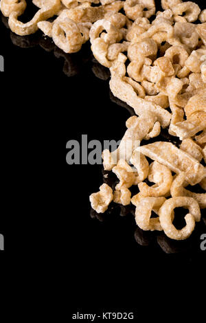 Tasty Snacks - Crispy Pork Cracklings; Dehydrated Pigskin Stock Photo ...