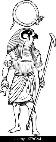 Ancient Egyptian God Rah Stock Photo - Alamy