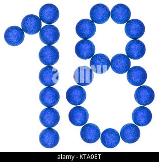 Numeral 18, eighteen, from decorative balls, isolated on white Stock ...
