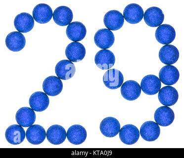 Gold number twenty-nine (number 29) cut into perforated gold segments ...