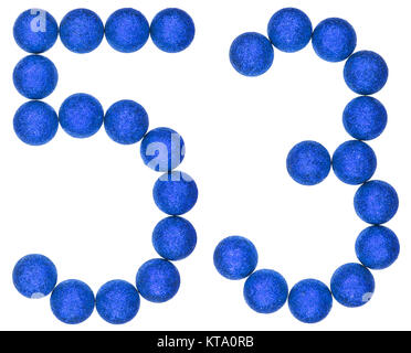 Number 53 (number fifty-three) anniversary celebration design with five ...