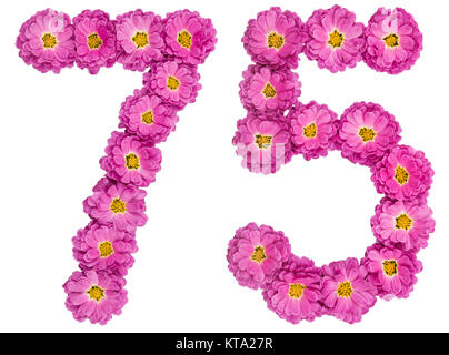 Number 75 (number seventy-five) Anniversary celebration design with a ...