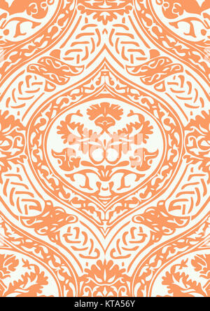 Abstract floral seamless leaves coral pattern for wrapping paper and ...