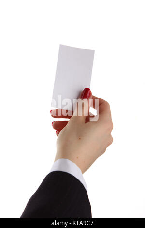 Female hand in suit holding tablet with no wallpaper Stock Photo - Alamy