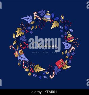cute mistletoe wreath Stock Vector Image & Art - Alamy