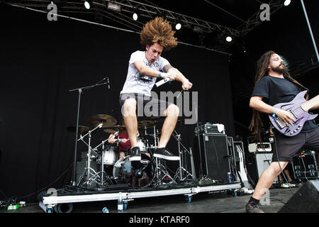 The British progressive metal band Monuments performs a live concert at ...