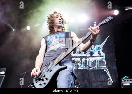 The American thrash metal band Nuclear Assault performs a live concert ...