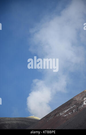 Ätna, etna, sizilien, italien, solfatare, fumarole, krater, hauptkrater ...