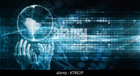 Global Connection and Communications Platform System Art Stock Photo ...
